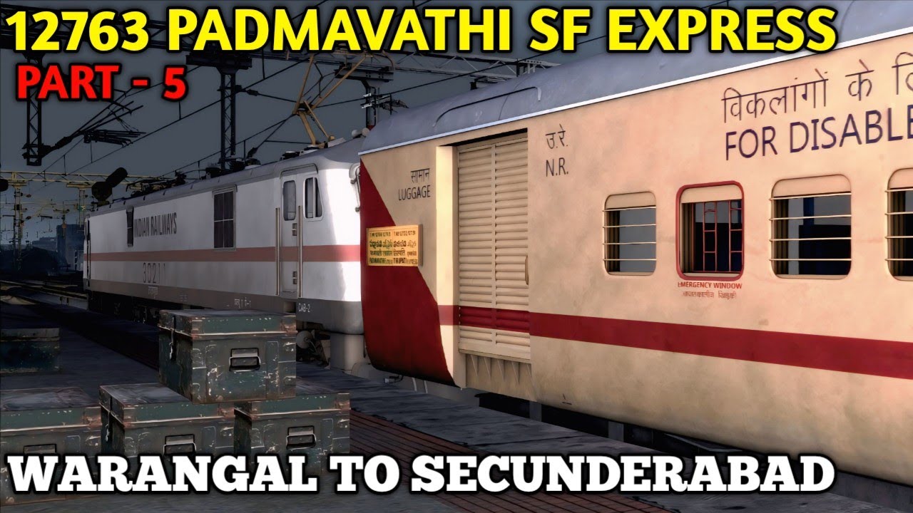 🚆 12763 Padmavathi SF Express | WAP-7 Action ⚡ | Warangal to ...