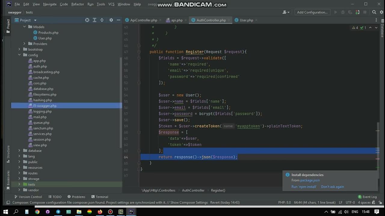 6-part. Laravel swagger l5 with security Sanctum с безопасностью ...