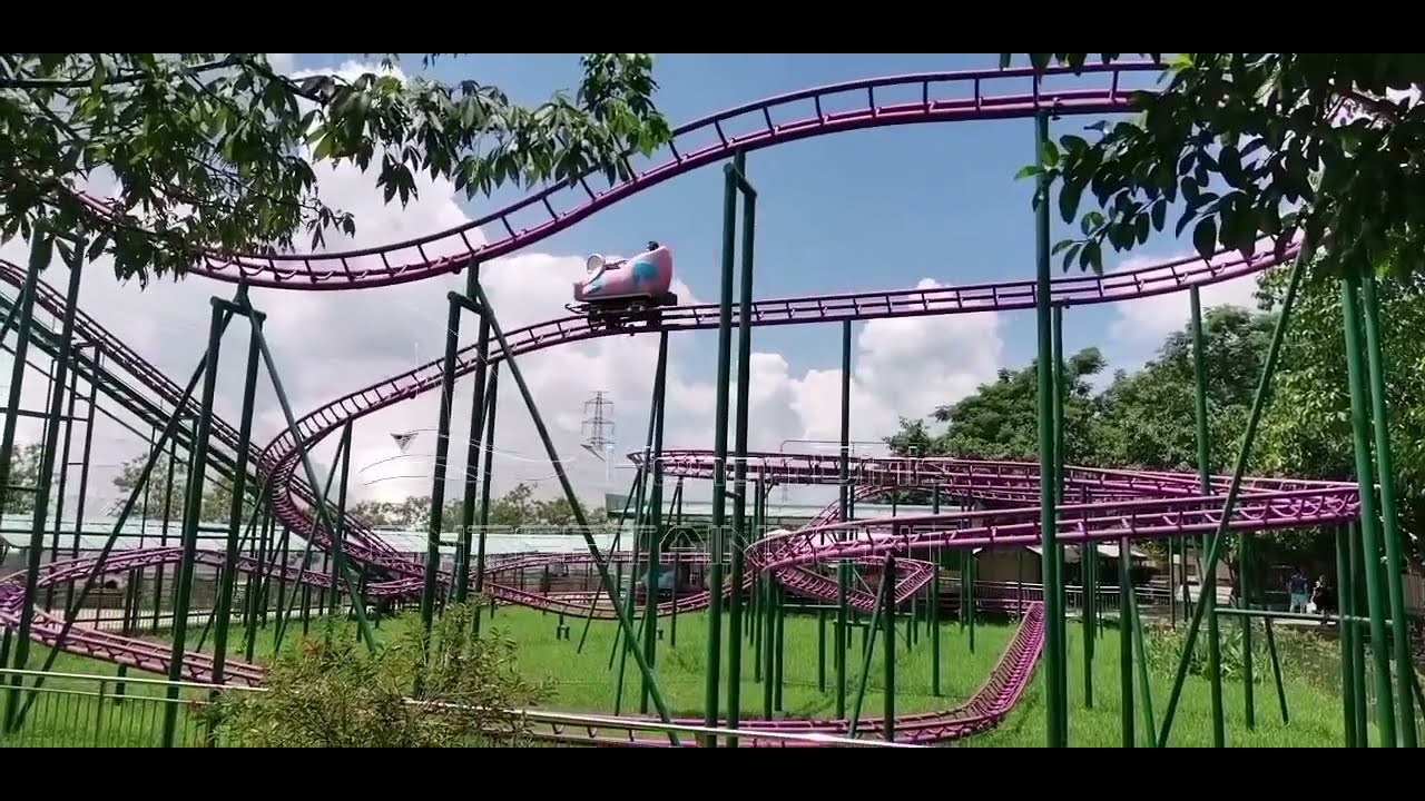 Crazy Mouse Roller Coaster Amusement Park Thrill Ride - YouTube