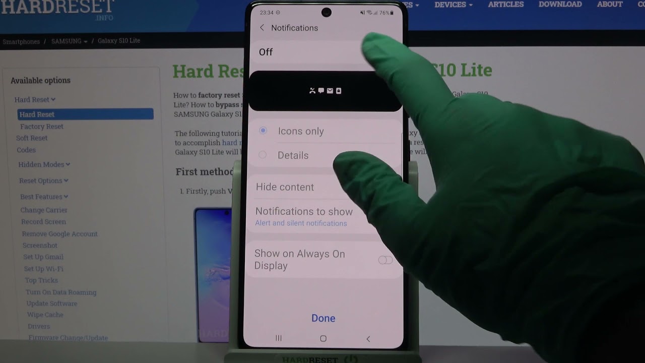How to Add Screen Lock in SAMSUNG Galaxy Note 10 Lite – Passcode ...
