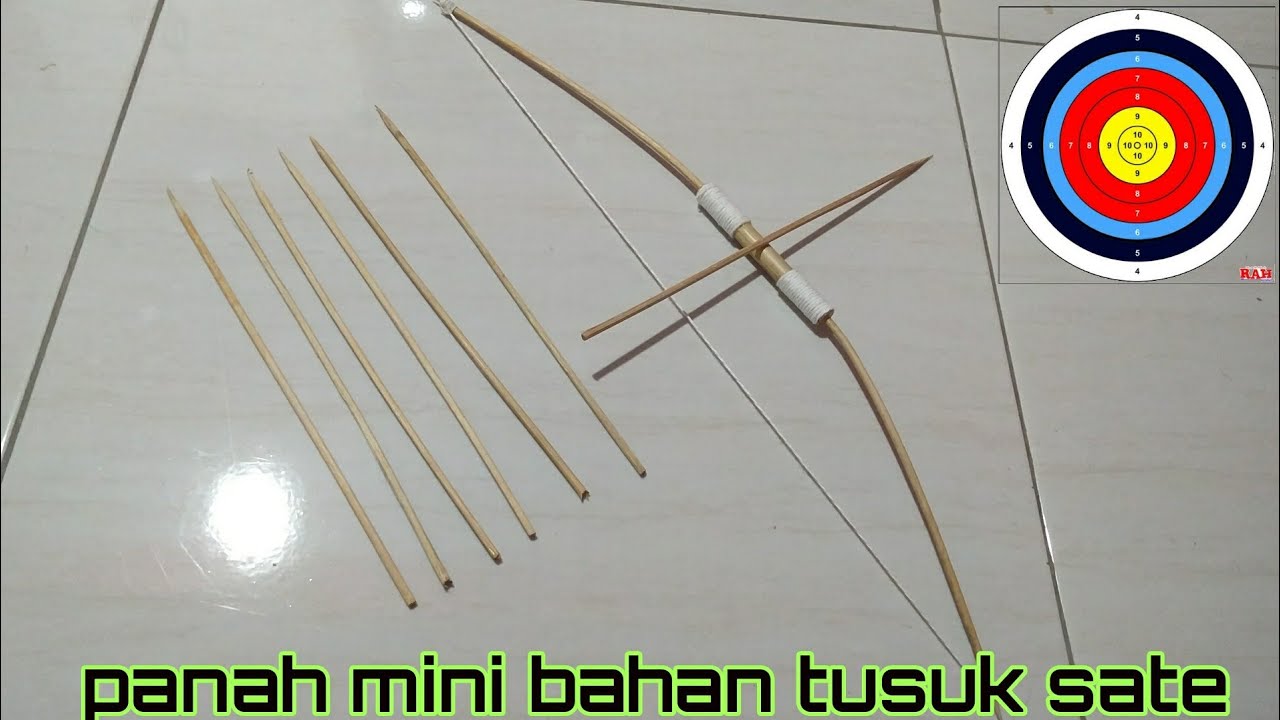ide kreatif membuat panah mini dari tusuk sate - YouTube