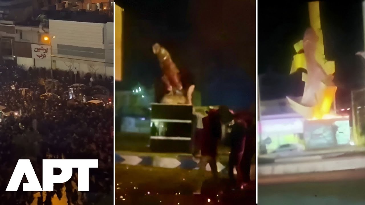 Iran Erupts as Protesters Topple Soleimani Statue and Set Khomeini ...