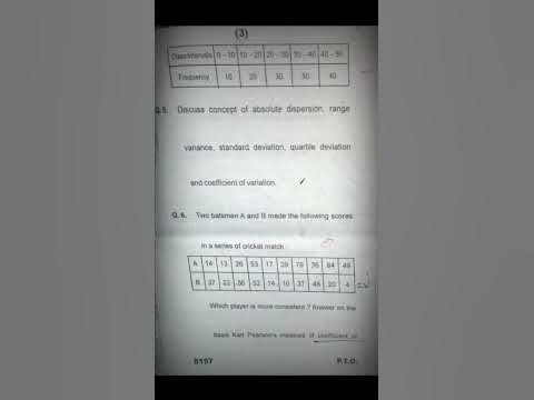 bca 3rd semester elements of statistics previous year paper || part 1 ...