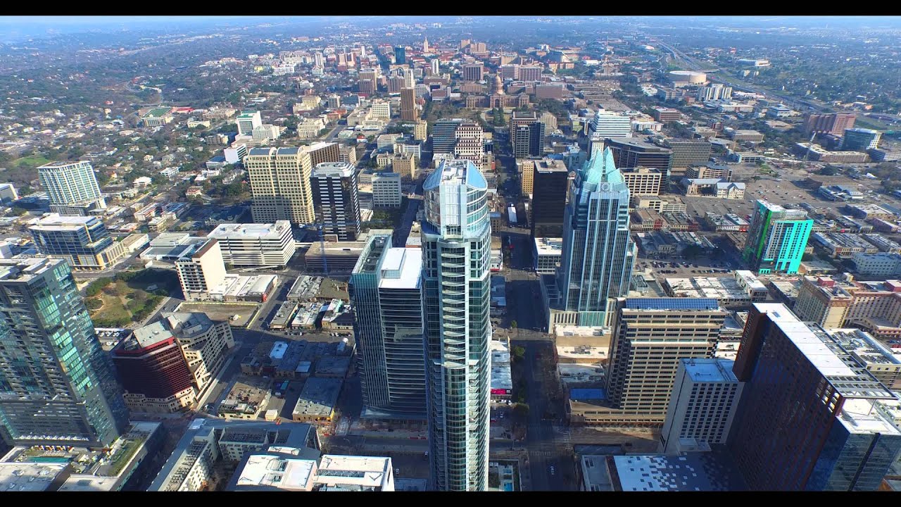 Downtown Austin flyover with the inspire 1 drone in 4K video. 2-14-15 ...