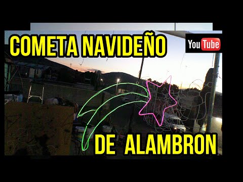 cometa de alambron navideño