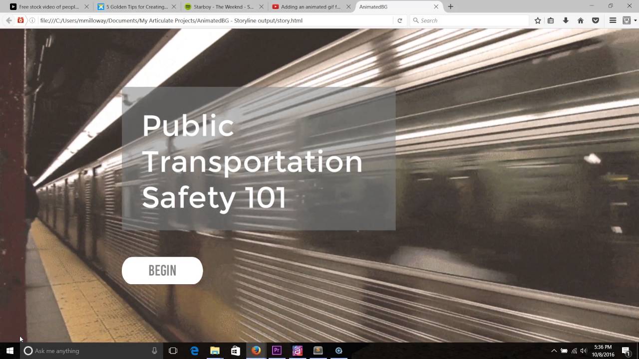 Intro to Storyline fullscreen animated gif background that toggles ...