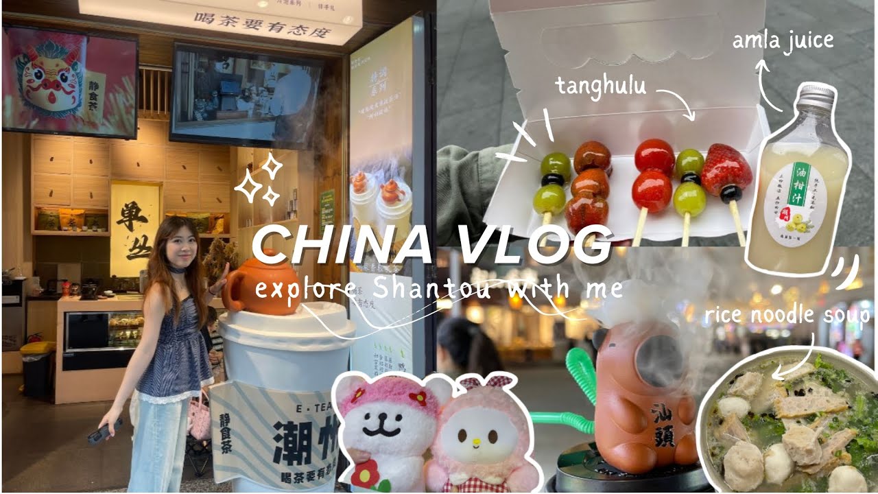 china vlog pt.1🇨🇳 everything I ate in shantou, night market, snack hunting, riding high-speed ...