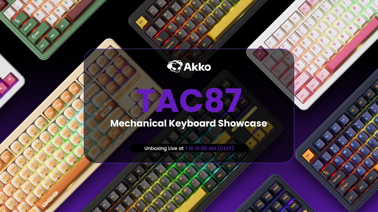 Unboxing & First Look: Akko TAC87 Mechanical Keyboard | Live from Akko ...