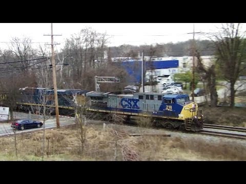 CSX K Train in the Snow at Montevideo Road - YouTube