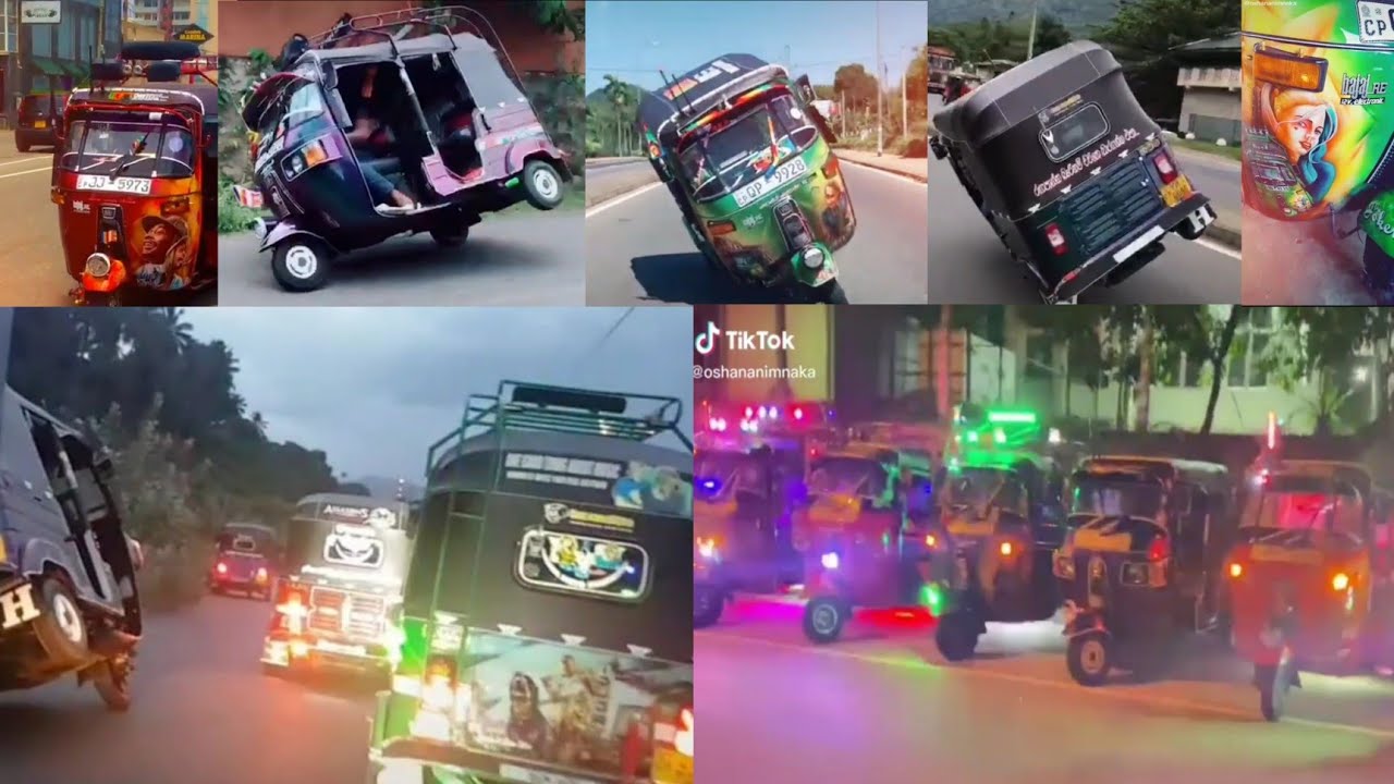 modified threewheel in srilanka | threewheel stunt | Tuk Tuk | - YouTube