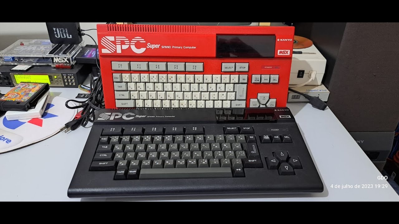 Computador Msx Sanyo 1.0 Modelo Spc Preto ou Vermelho Super Sanno ...