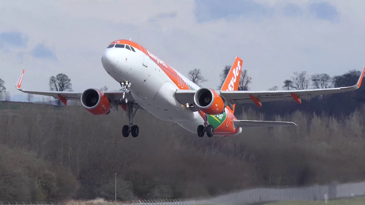 Easyjet Europcar livery - EDI 17-MAR-19 [4K/UHD] - YouTube