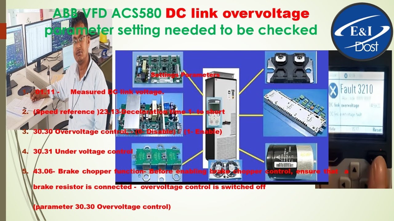 troubleshoot ABB VFD DC link overvoltage fault ? How to fix ABB VFD ...