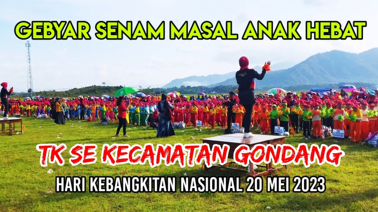 Senam Masal TK se kecamatan Gondang Hari Kebangkitan Nasional - YouTube