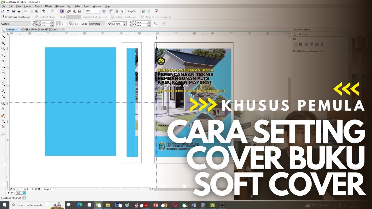 CARA MEMBUAT SAMPUL BUKU SOFT COVER PAKAI PRINTER HP LASERJET M551 ...