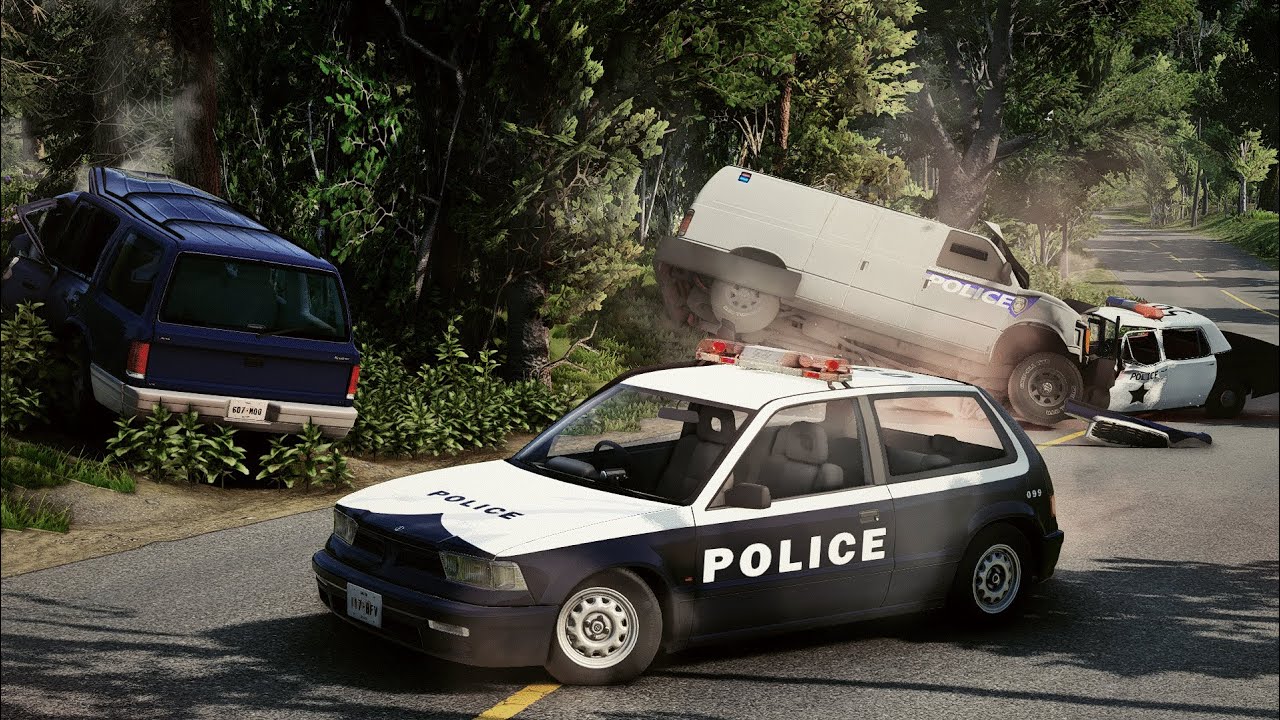 Police Chase Compilation #10 - BeamNG Drive - YouTube