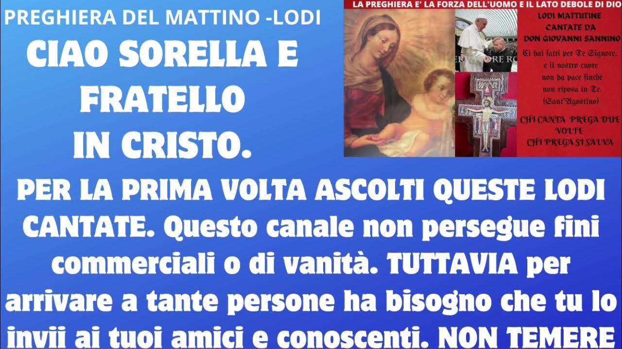 PREGHIERA DEL MATTINO DEL 2 GIUGNO 2024. SANTISSIMO CORPO E SANGUE DI ...