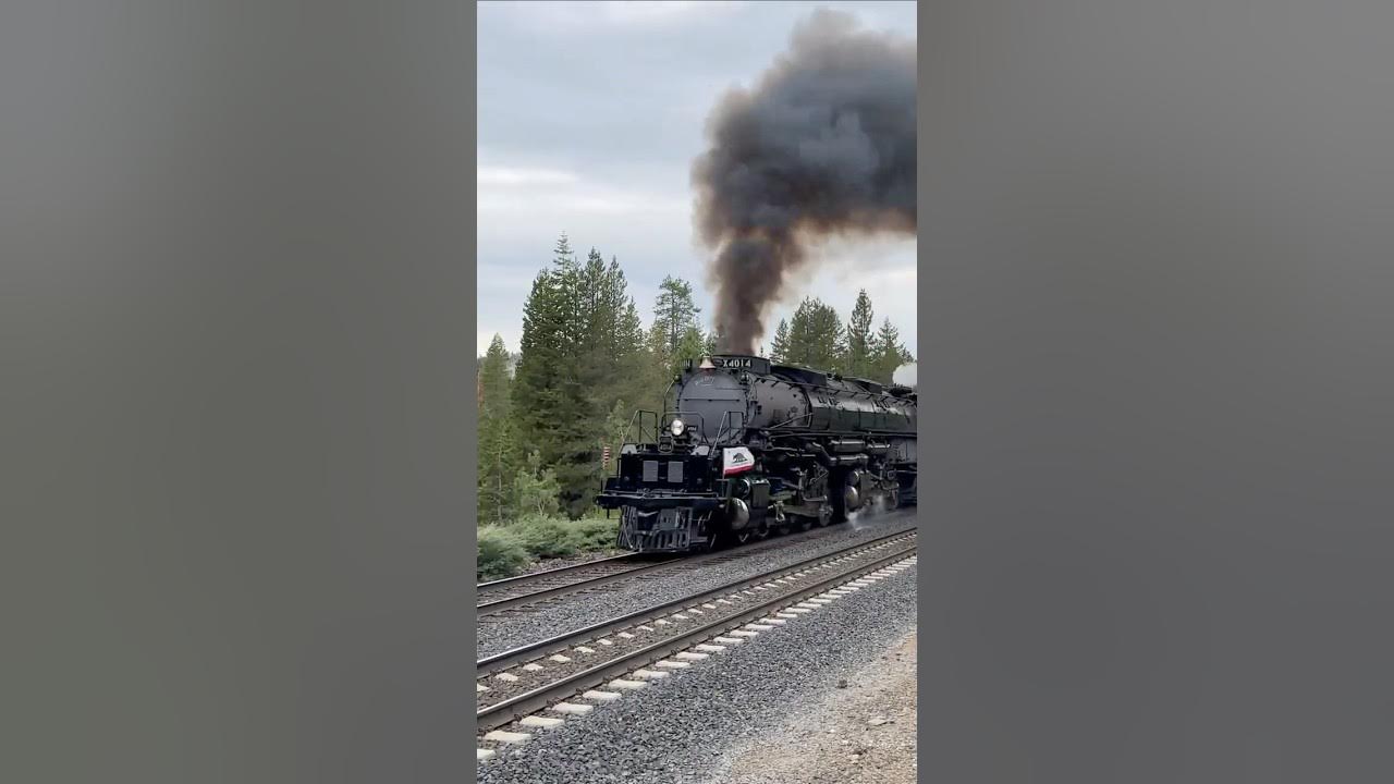 Union Pacific Big Boy 4014 Steam Engine Through Norden Snowshed @ Donner Pass Summit! - YouTube