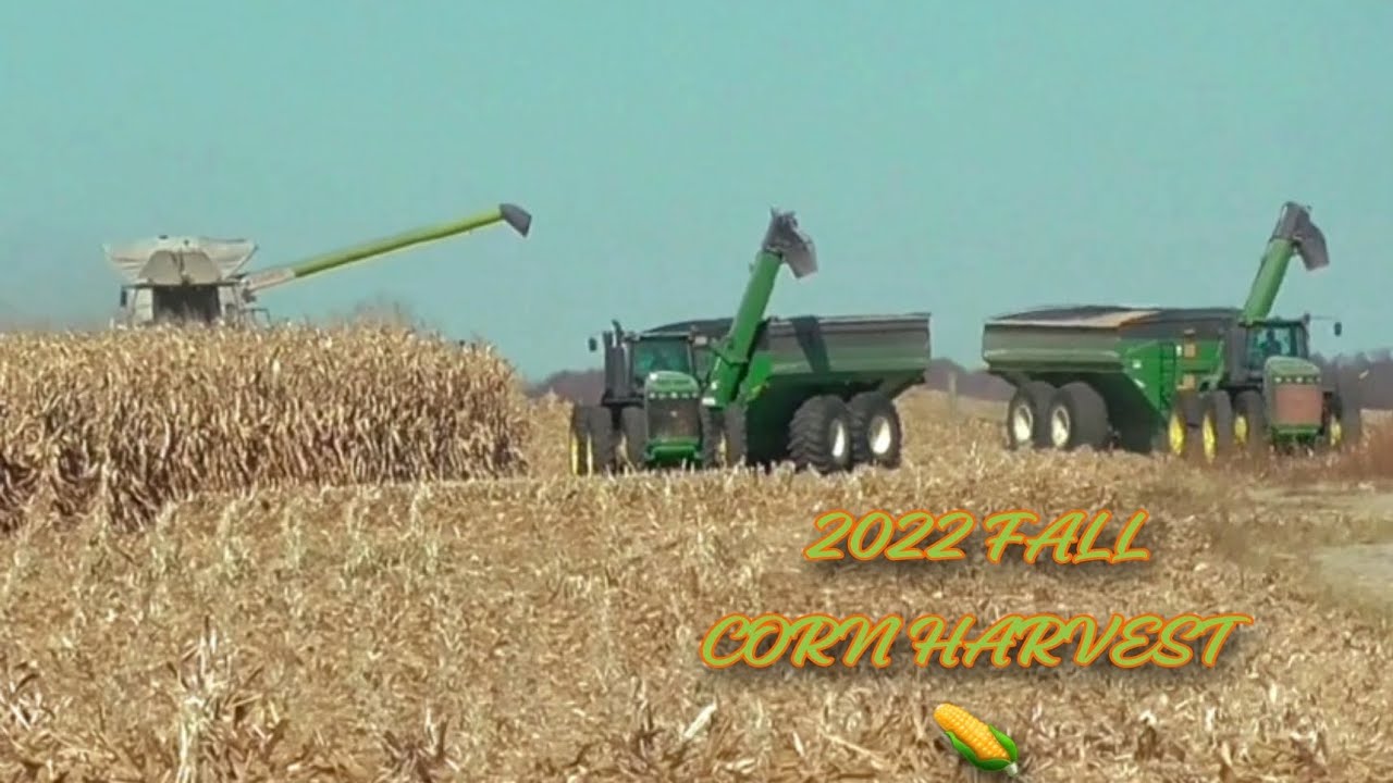 2022 FALL CORN HARVEST 🌽 CLAAS 8700 COMBINE WITH 16 ROW DRAGO FOLDING ...