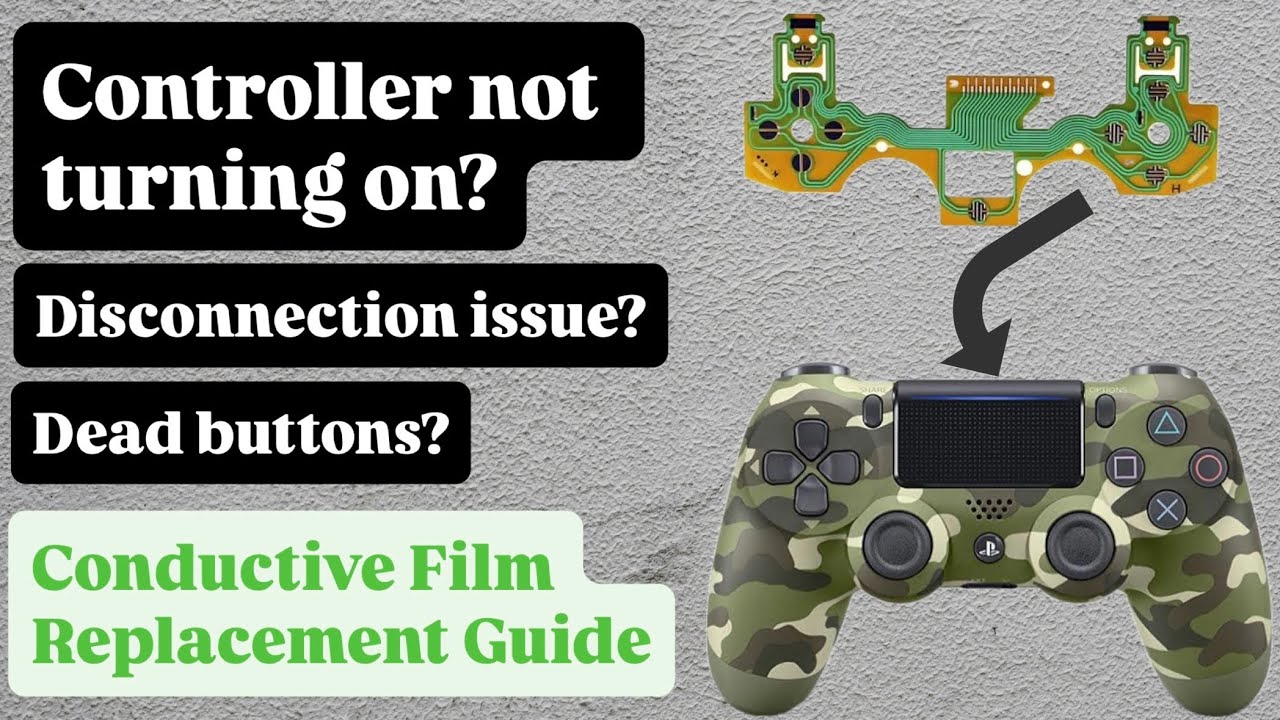 DUALSHOCK 4 PS4 Controller - Conductive Film Replacement [NO SOLDERING ...