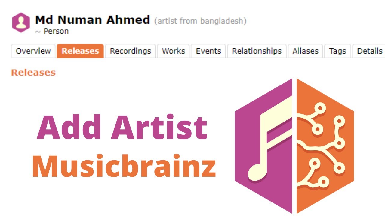 How to add artist MusicBrainz | MusicBrainz Tutorial | Md Numan Ahmed ...