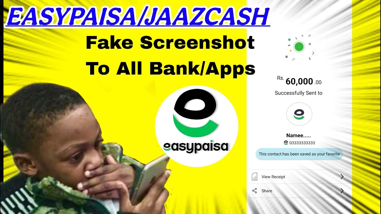 Easypaisa Fake Screenshot app/Method - YouTube