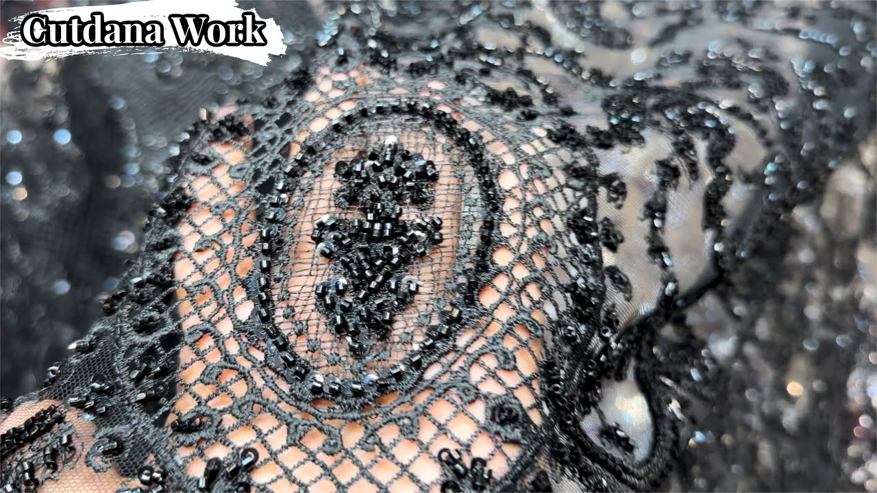 Cutdana Work Embroidery Dress designs | Cutdana Work | Cutdana Dress ...