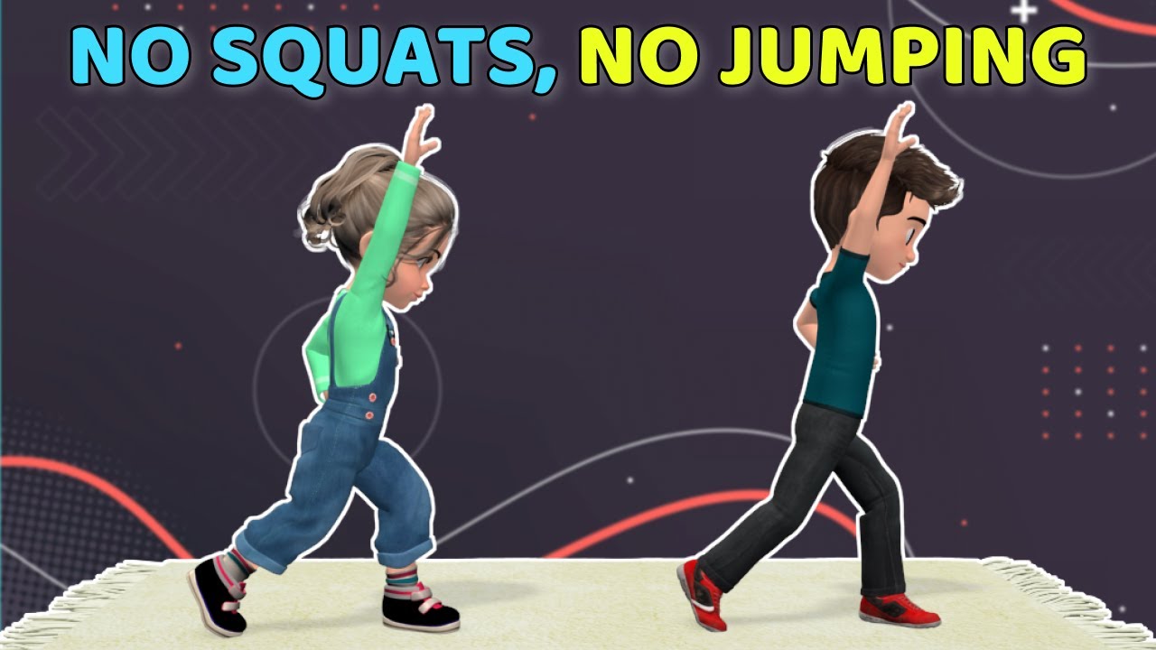 NO SQUATS, NO JUMPING WORKOUT FOR KIDS - YouTube