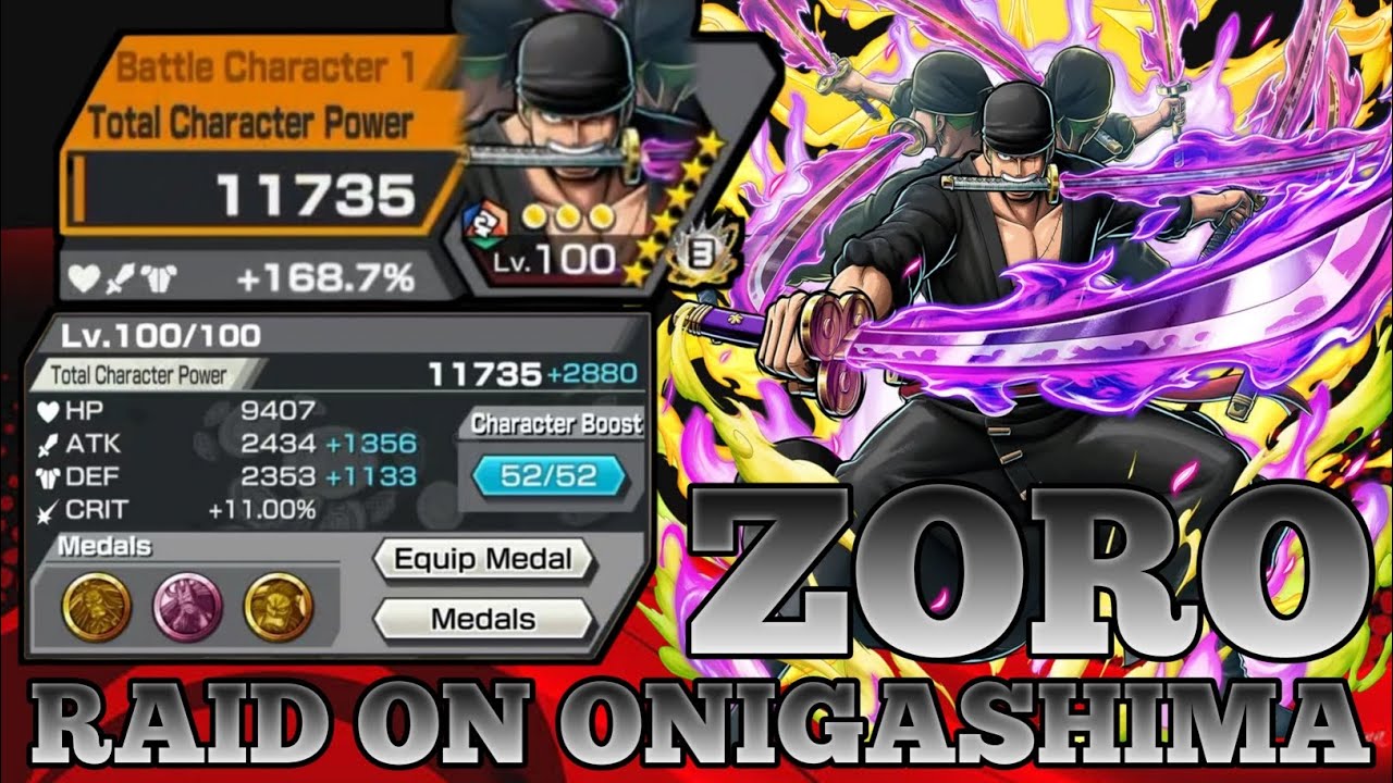 ZORO RAID ON ONIGASHIMA | ONE PIECE BOUNTY RUSH | OPBR - YouTube