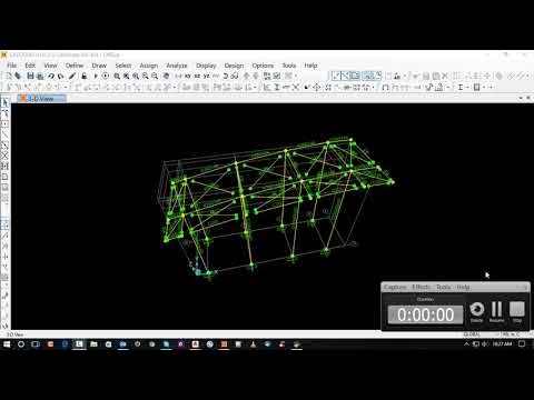 sap2000 steel structure building design - YouTube