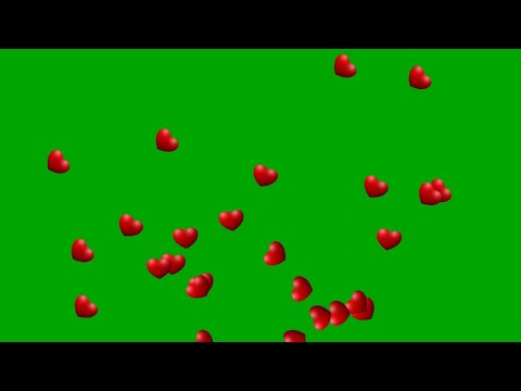 Love Hearts Animation Effects Overlay Isolated on Green Screen Video - YouTube