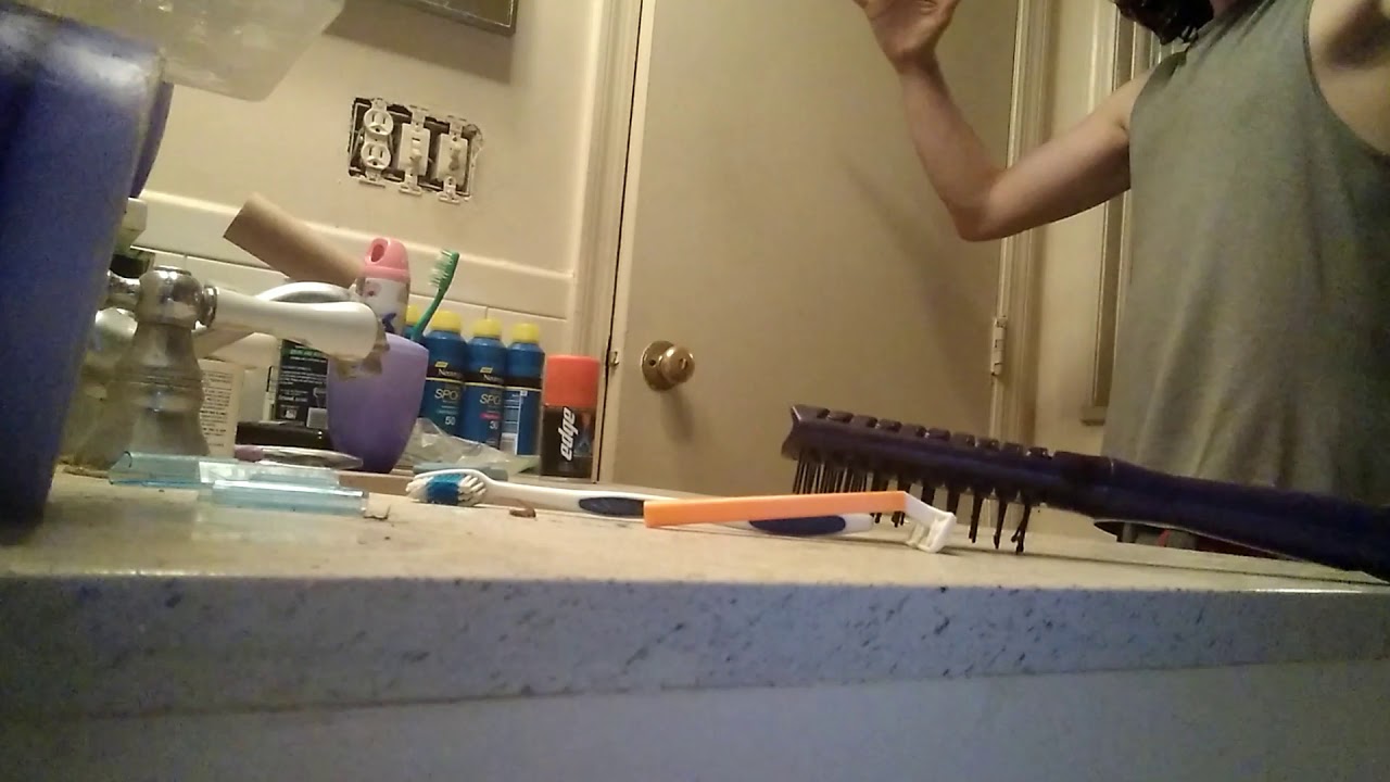 Toilet paper roll over a toothbrush challenge - YouTube