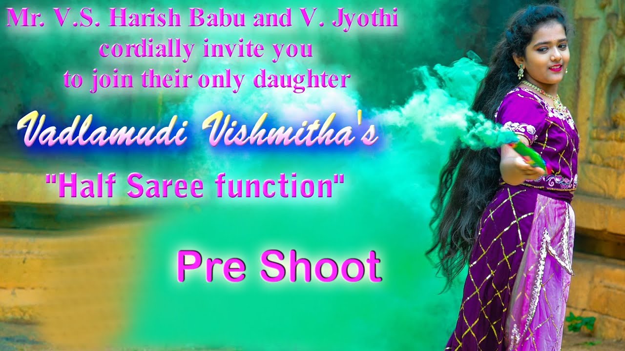 Vishmitha Half Saree Pree Shoot - YouTube