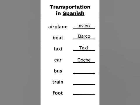 Transportation in Spanish - Learn Spanish - YouTube