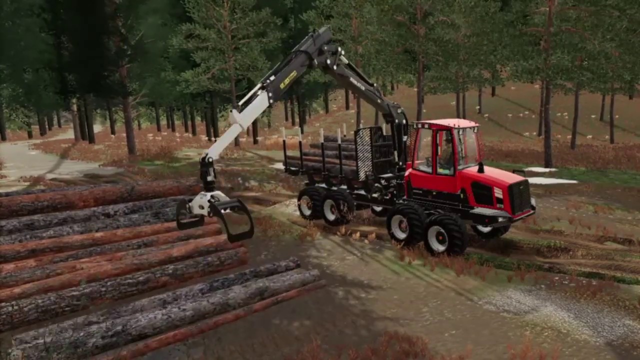 Komatsu 875 8x8 Forwarder - YouTube