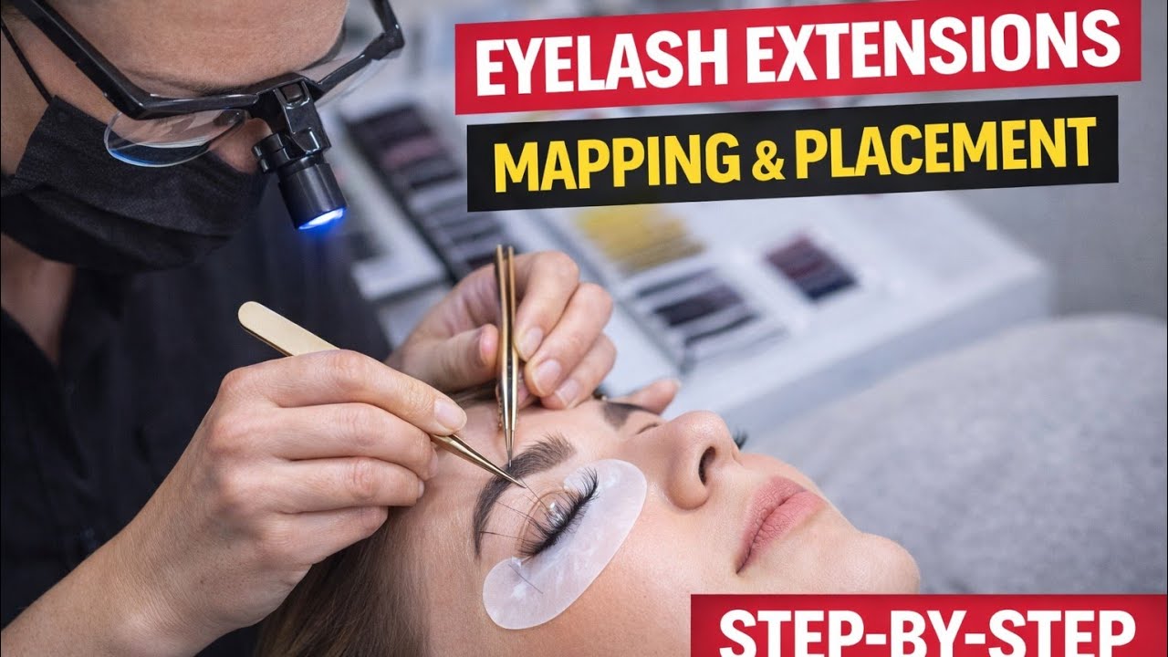 Eyelash Extensions | Mapping and Placement Step-by-Step - YouTube