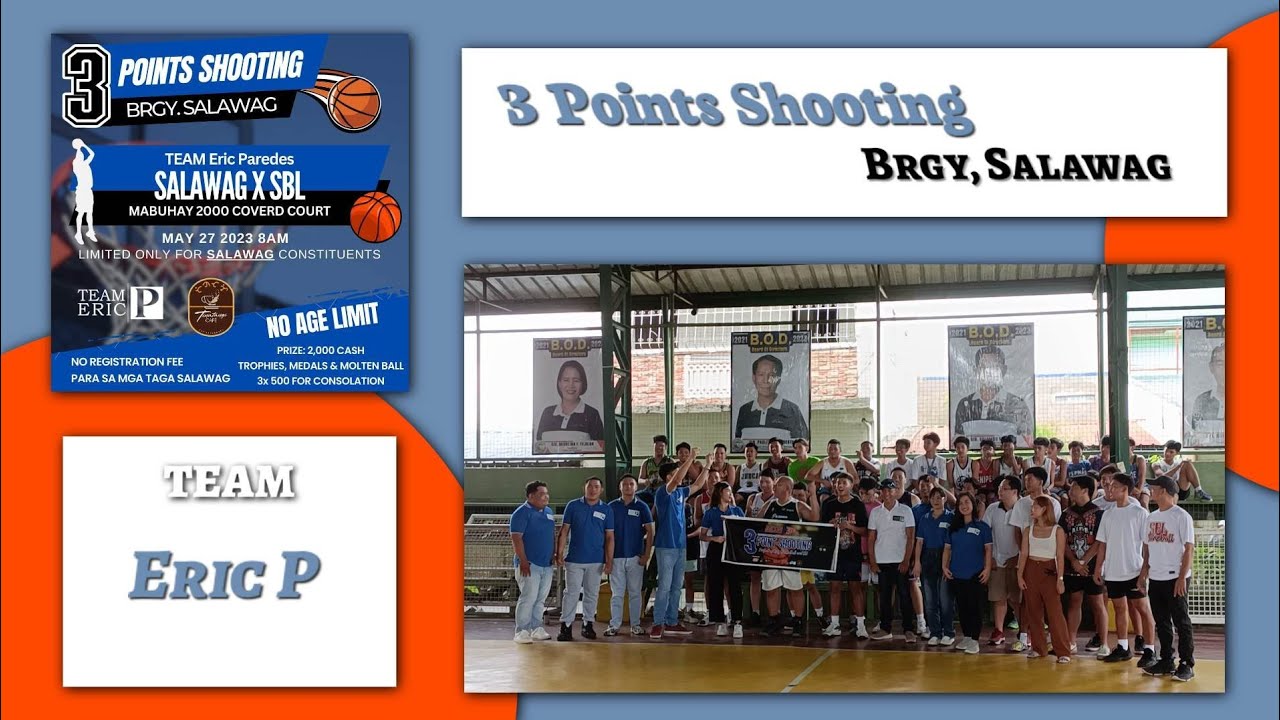 3 Points Shooting: Team Eric Paredes. Brgy. Salawag - YouTube