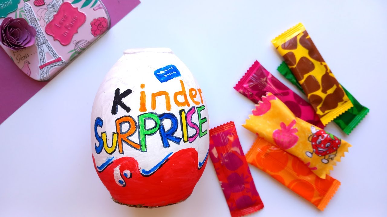 easy diy | diy kinder surprise | diy 奇趣蛋，送多重惊喜 - YouTube
