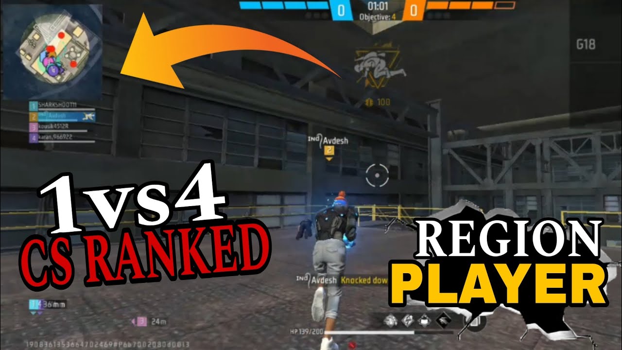 Click Here Free Daimond 💎 || CS RANKED 1vs4 || Region Player In My Game ...