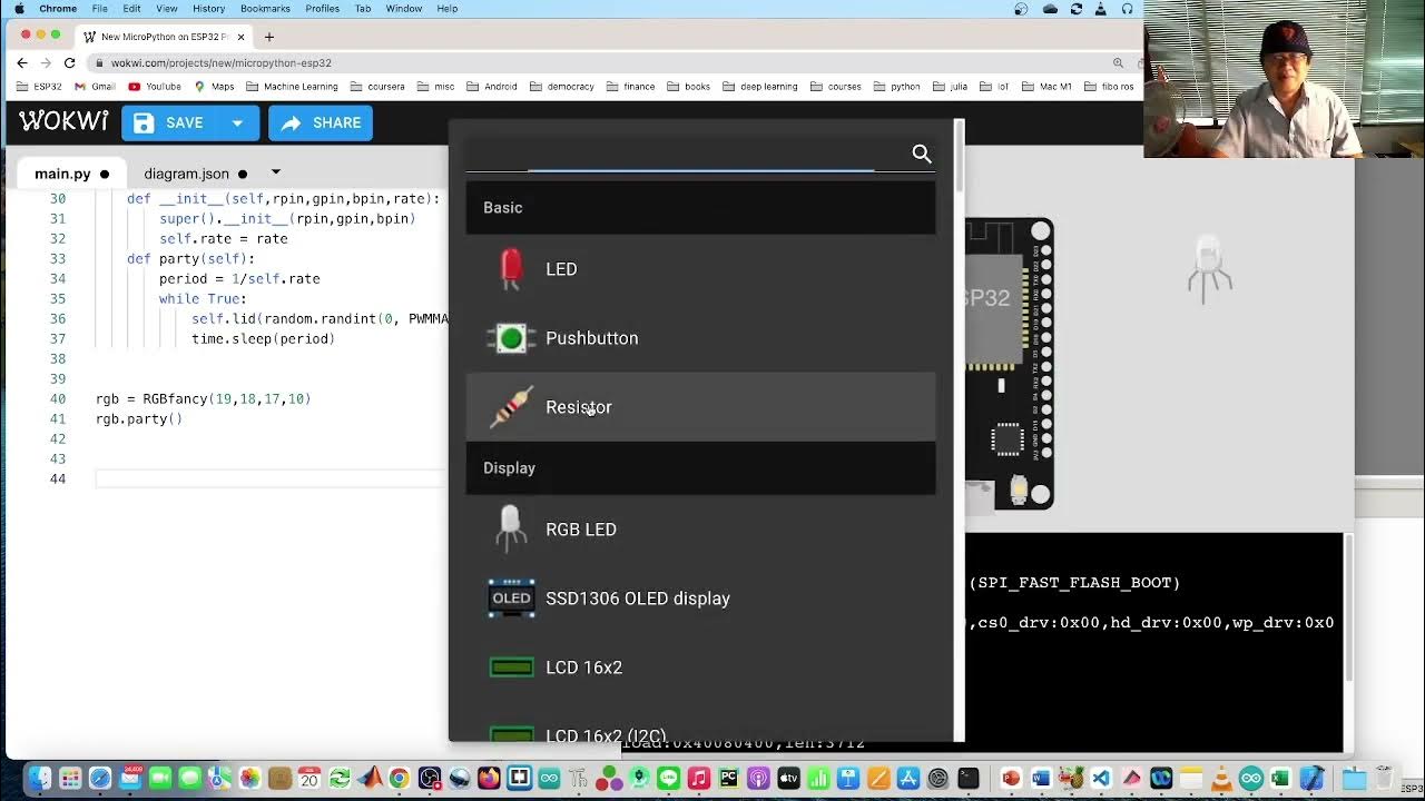 จำลอง micropython สำหรับ ESP32 และ NETPIE2020 บนเว็บ Wokwi - YouTube