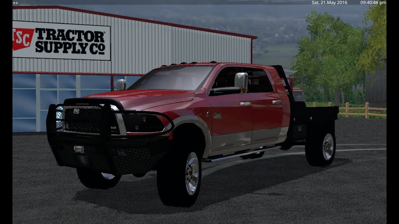 my team got the Dodge Ram 3500 SRW Flatbed in to fs15 - YouTube