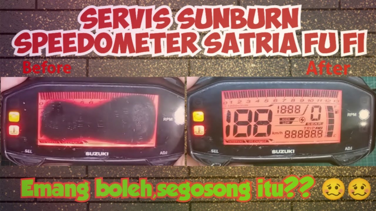 Servis sunburn speedometer Suzuki Satria FU FI - YouTube