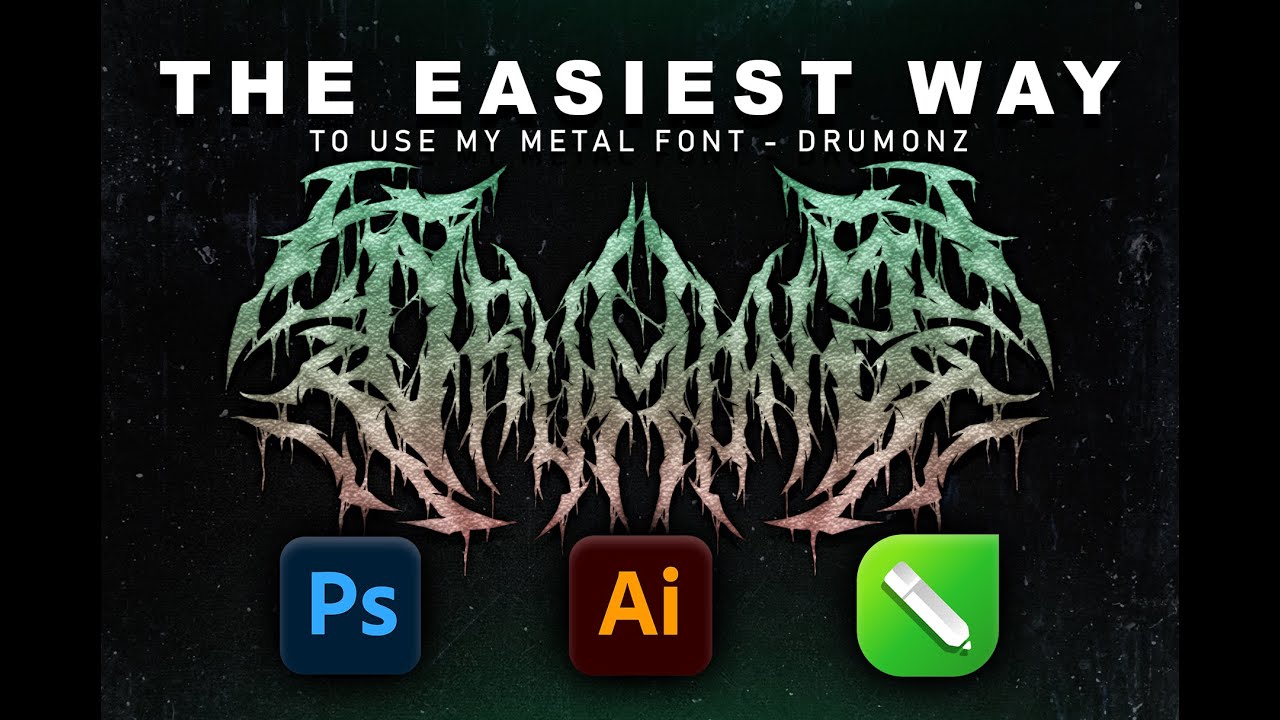 Metal Font Tutorial - Drumonz - YouTube
