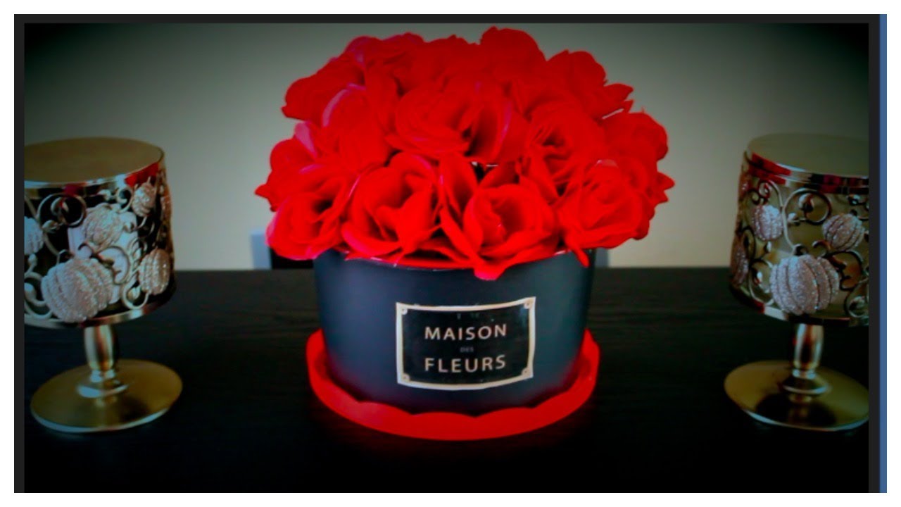 DOLLAR TREE DIY STORAGE FLOWER BOX CENTERPIECE | Valentine's Day - YouTube