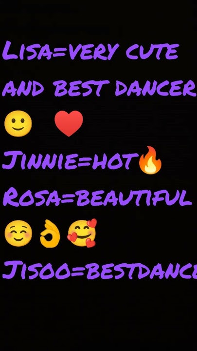 Black Pink Members ️💖💖💋 Youtube