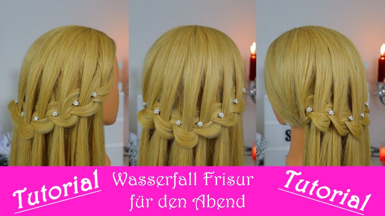 Wasserfall Frisur für Abends zum Ausgehen || Jeder Blickfang wert ...