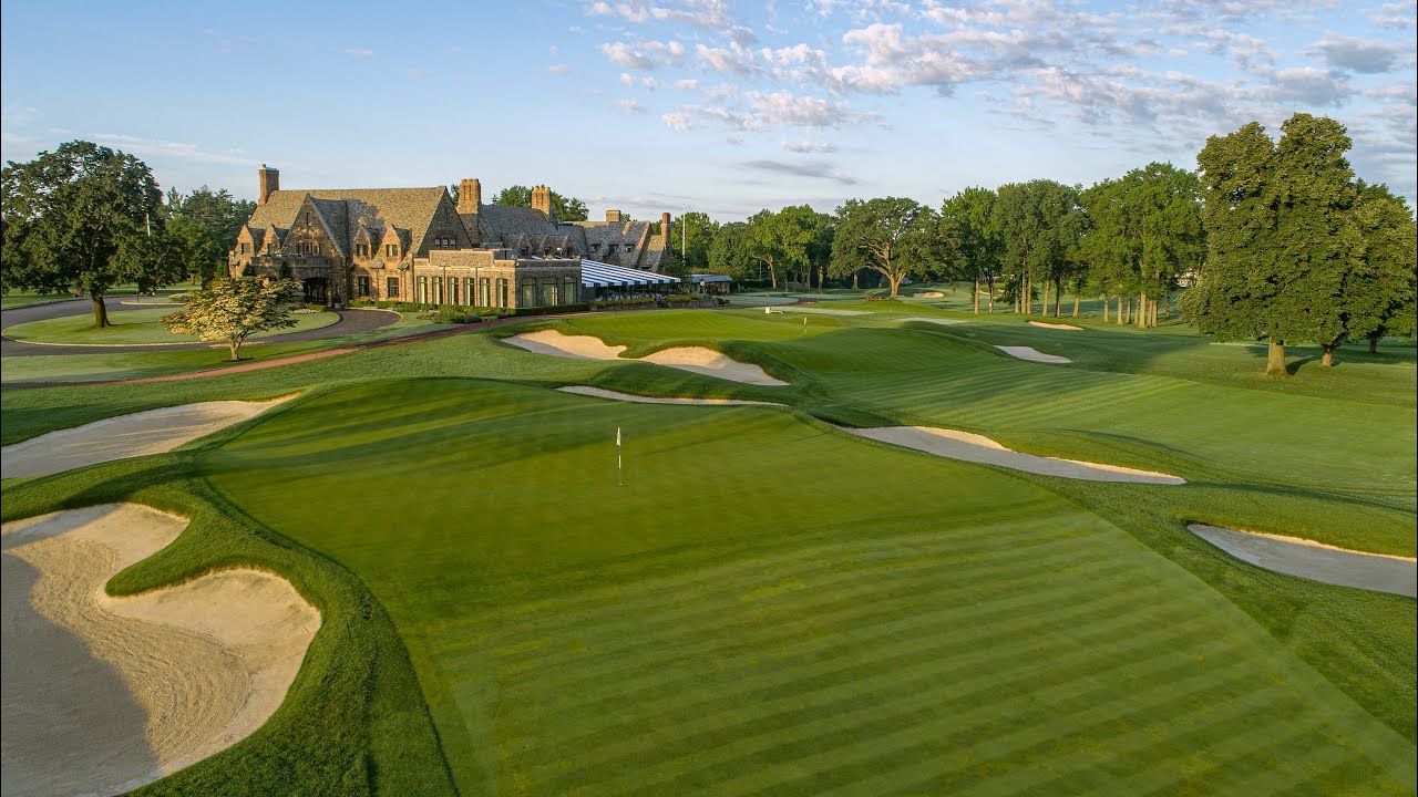 2020 U.S. Open: Winged Foot Flyover - Hole No. 9 - YouTube
