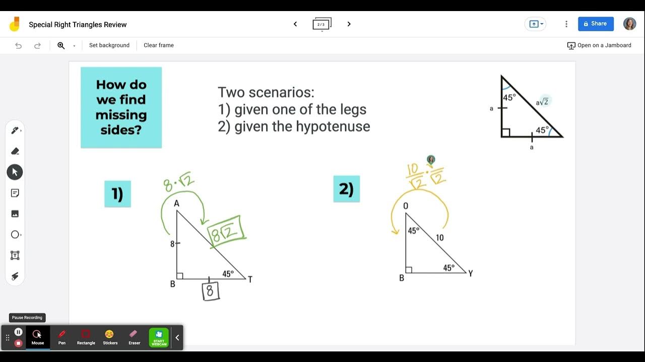Special Right Triangles Review - YouTube