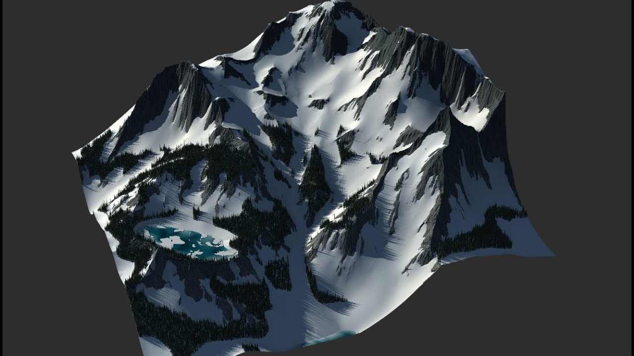 Secret Lake - Gaea Tutorial - YouTube