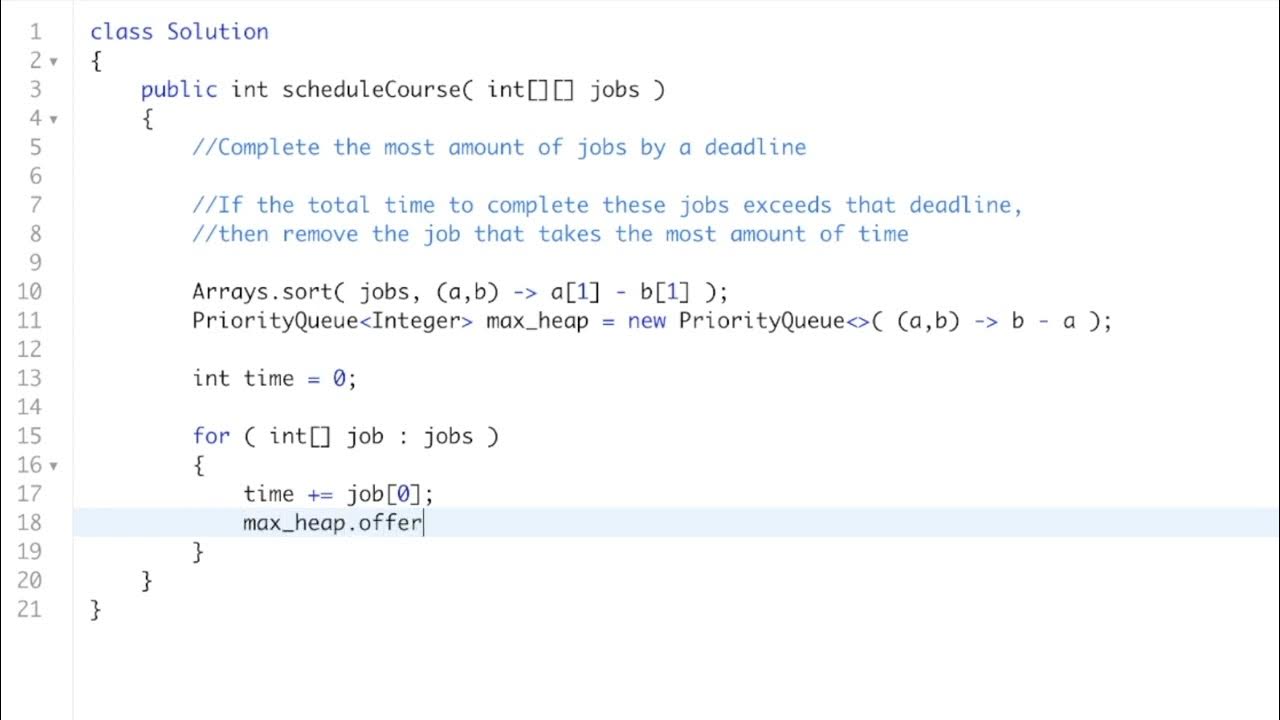 Leetcode 630 Course Schedule Iii Youtube